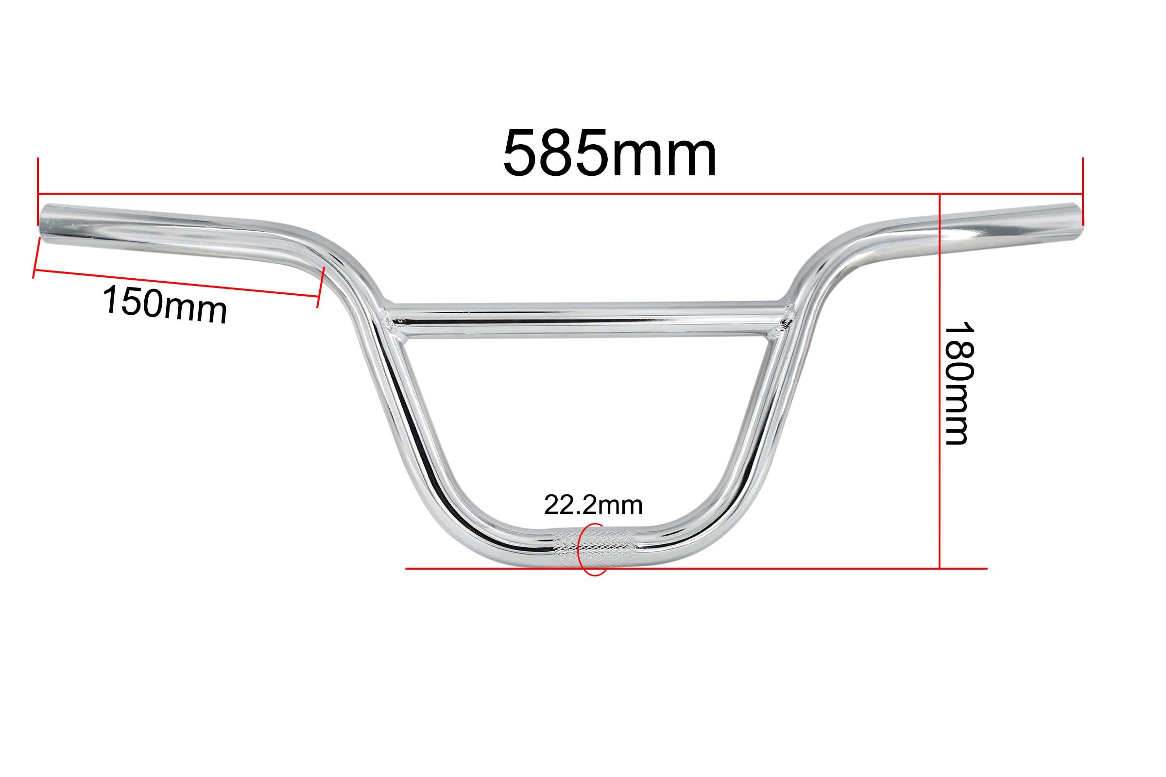 Bmx Handlebar Size Chart 25.4mm Handlebar 31.8mm Bicycle Riser Bar