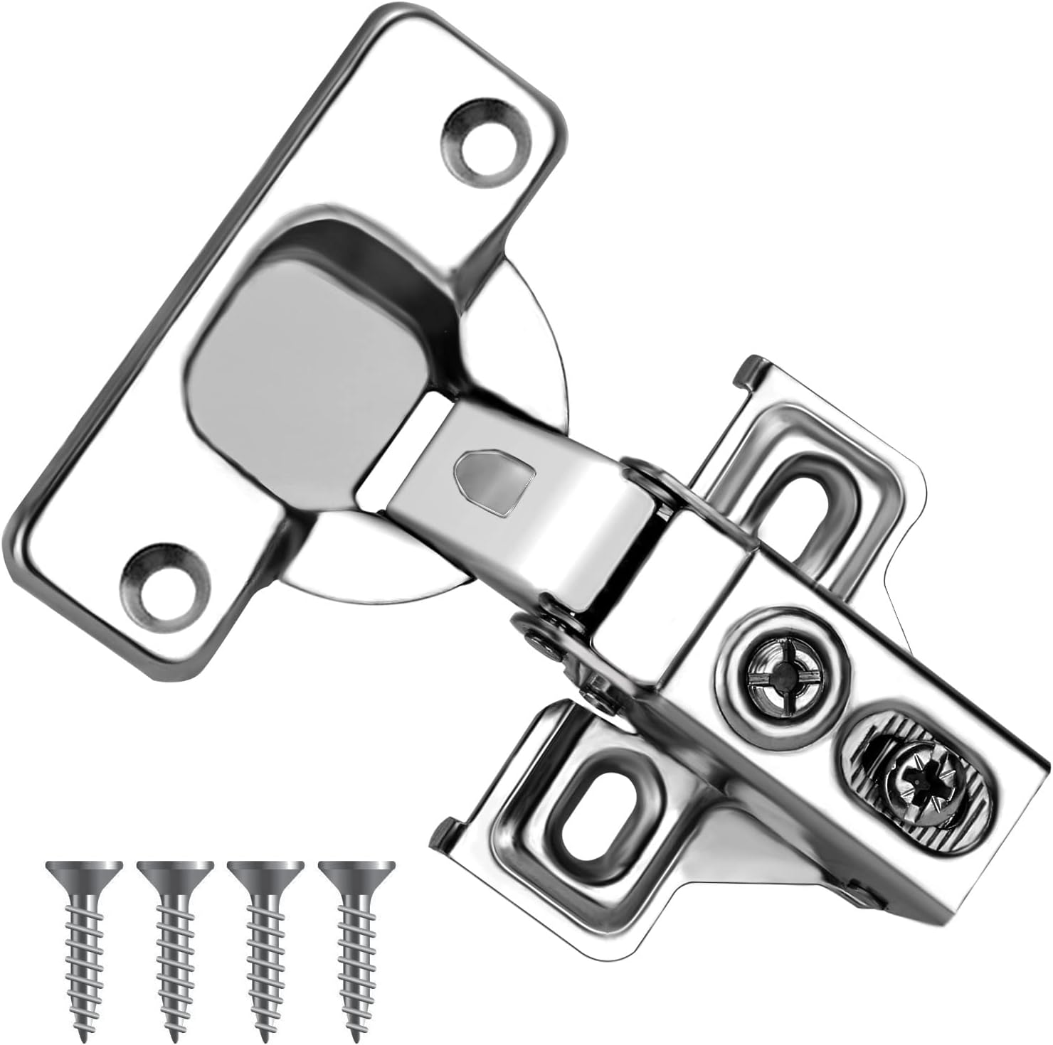 IKEA Cabinet Hinges | Soft Closing with Dampers, Nickel Plated - Pack ...