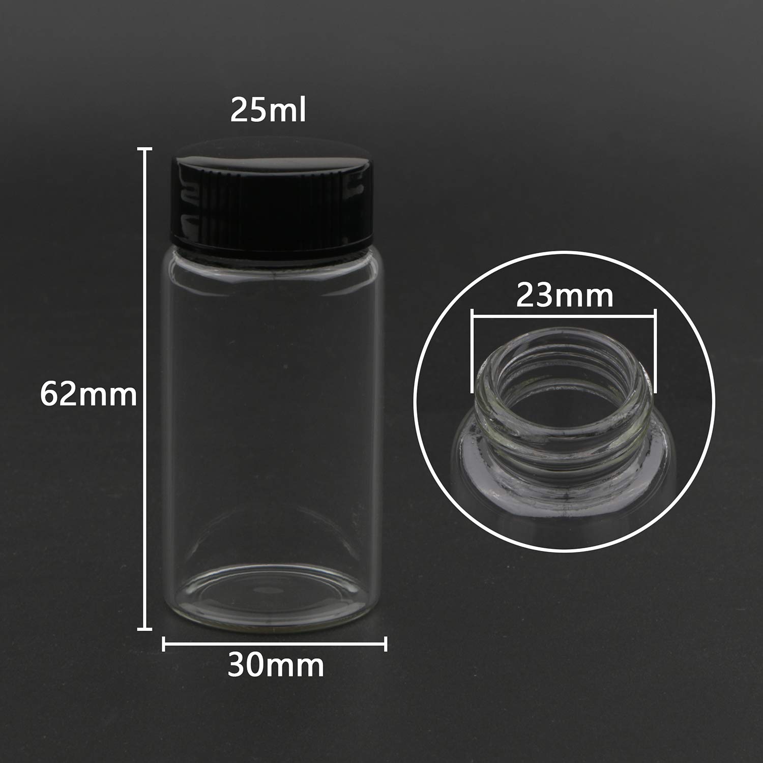 Snapklik.com : Kesell 25ml Transparent Control Spiral Glass Sample ...