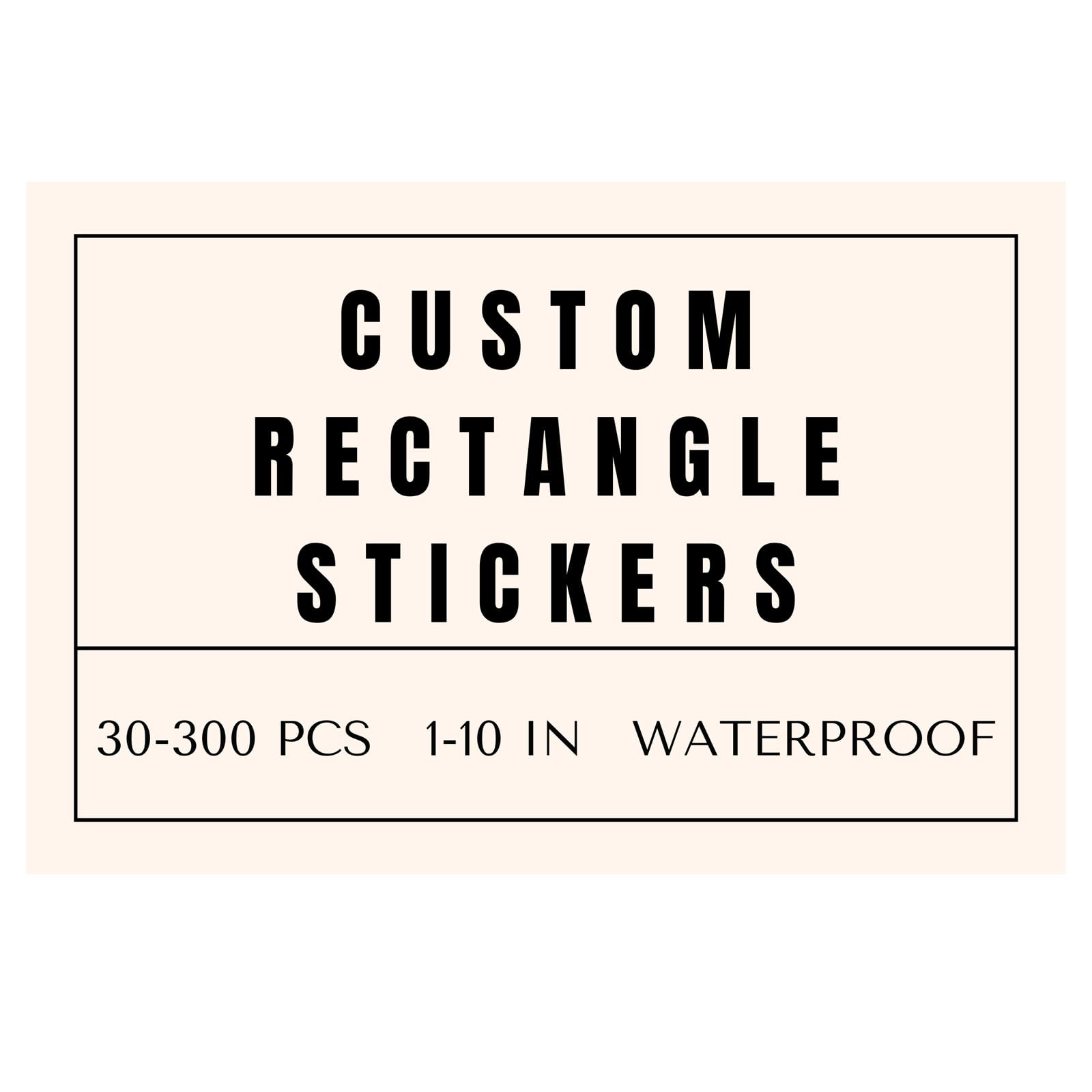 Amazon.com: 54 Sizes Custom Vinyl Rectangle Labels Stickers for ...