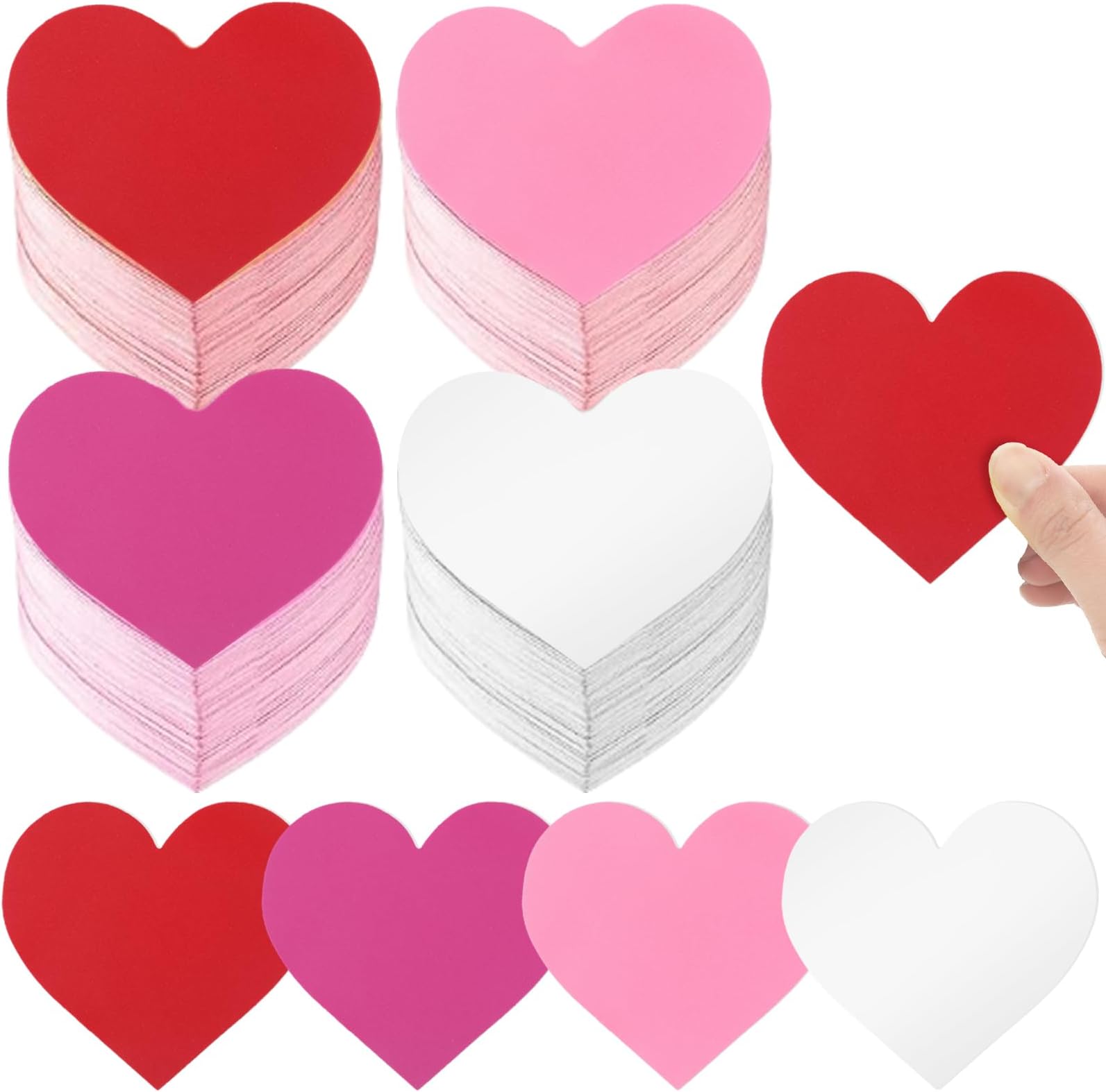 Amazon.com: Ferraycle 108 Pcs Paper Hearts Stars Cut Outs Large Cutouts ...