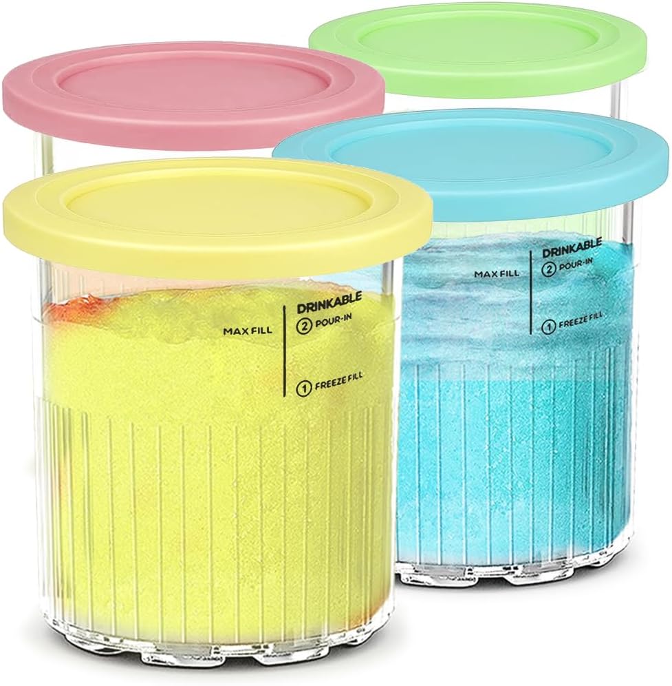 Amazon.com: YQL 24oz Containers Replacement for Ninja Creami Deluxe ...