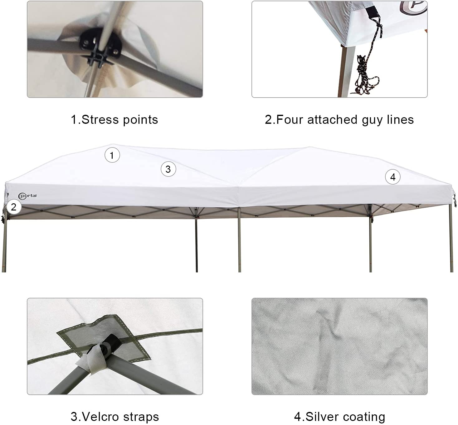 Snapklik.com : PORTAL 10x20 Canopy Replacement Cover, Pop Up Canopy ...