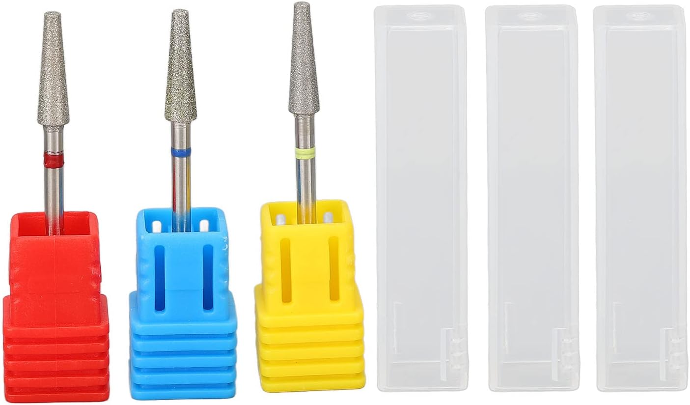 Nail Drill Bits, 3pcs Professional Russian Style Manicure Pedicure ...
