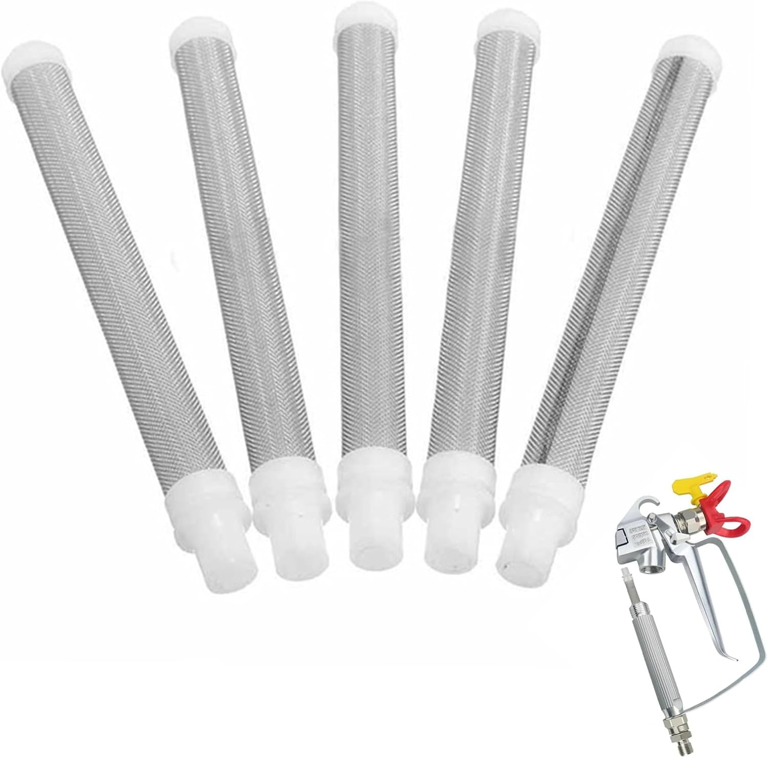 Airless Spray Gun Filter Elements 5Pcs 60 Mesh for Wagner Airless Paint ...