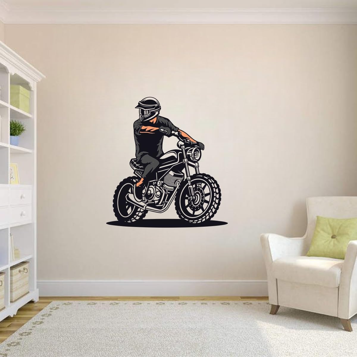 Artistic Decals Bike Wall Sticker For Living Room, Bedroom, Kids Big ...
