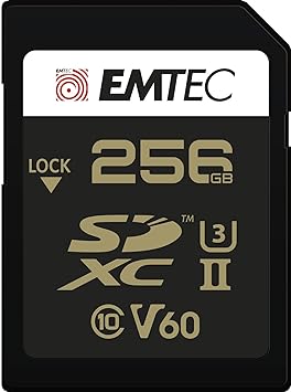 Amazon.com: EMTEC - UHS-II U3 V60 SpeedIN Pro+ ECMSD256GUHS2V60 SDXC ...