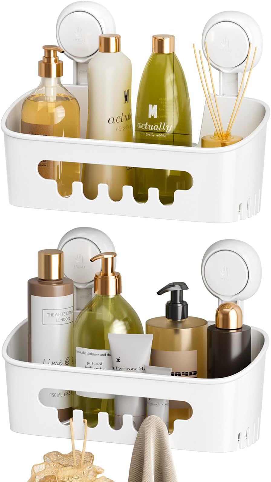 Lintriguingly Shower shelf without drilling: shower shelf with suction ...