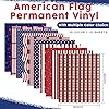 Amazon.com: Tintnut American Flag Permanent Vinyl - 10 Sheets 12"x10 ...