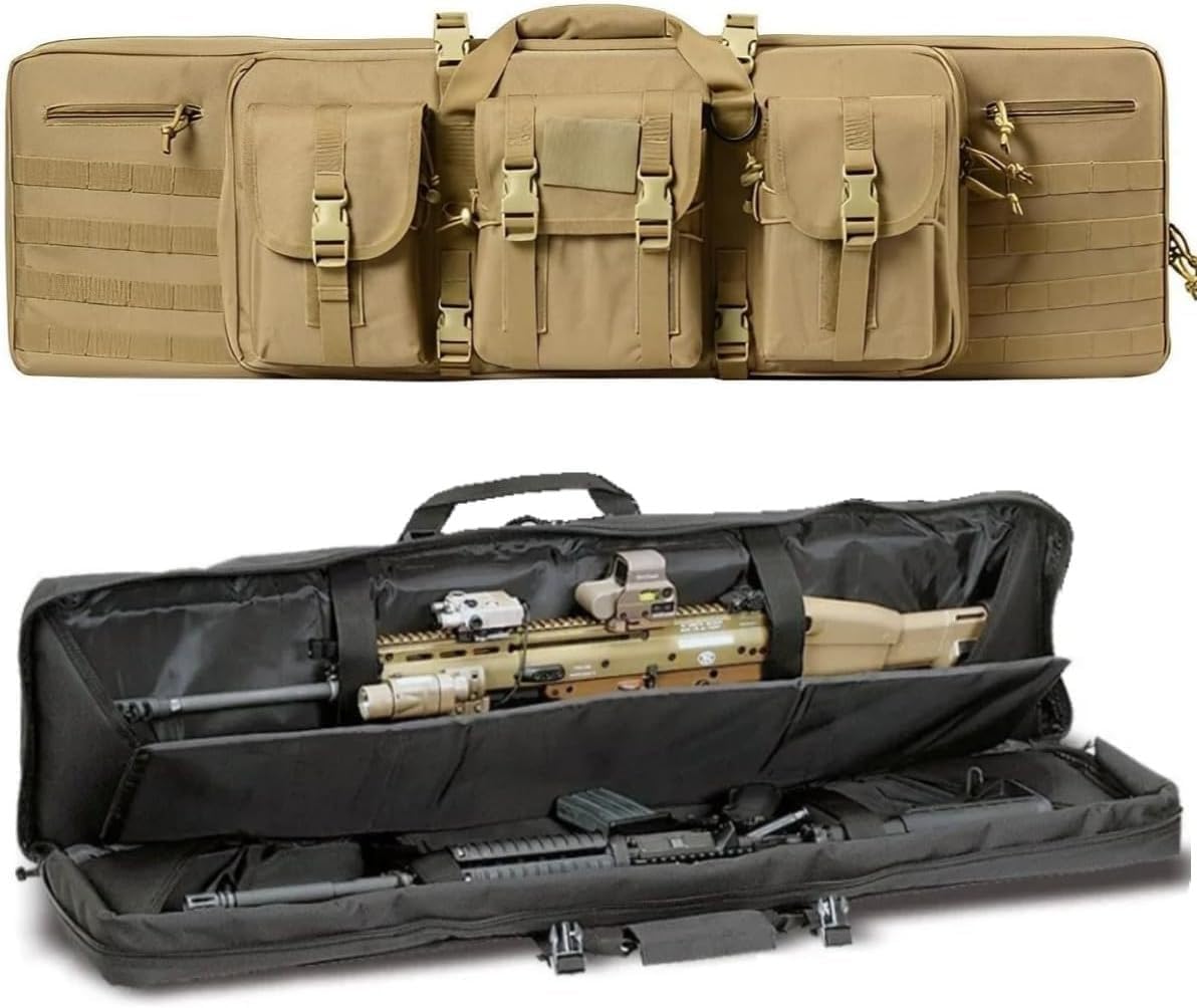 WowZza Double Rifle Gun Case - Soft Range Bag 47 in Outdoor Rifle Bag ...