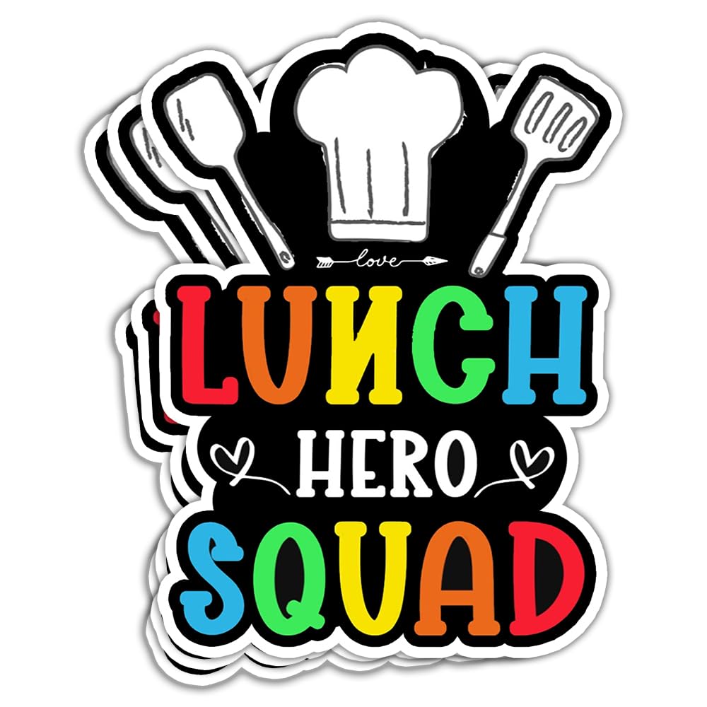 Amazon.com - HOSALA (3Pcs/Pack) Lunch Hero Squad Sticker School Lunch ...