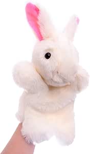 Amazon.com: Bunny Hand Puppets Rabbit Plush Animal Toys for Imaginative ...