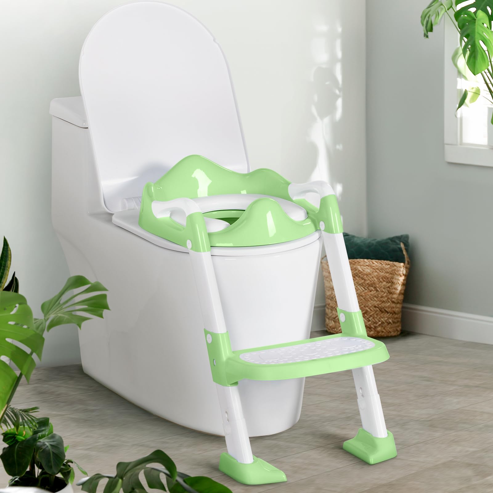 Potty Training Seat with Step Stool, Toddler Toilet Seat w/Ladder ...