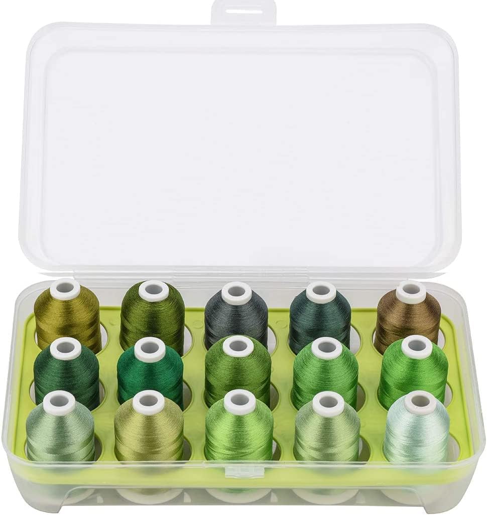 Amazon.com: Simthread Machine Embroidery Thread with Storage Box ...