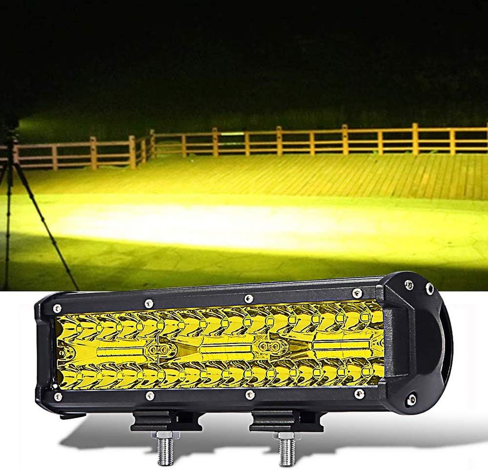 Amazon.com: 9 Inch Yellow Led Light Bar 180W 18000LM Sammanlight ...