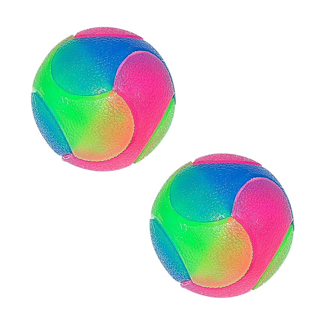 Rolin Roly Dog Ball Flashing Light Up Dog Ball Color Changing Bouncing ...