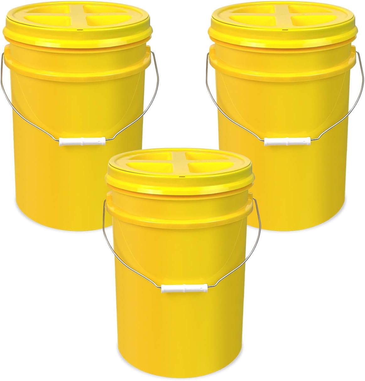 Clear 5 Gallon Bucket 2 Gallon Measuring Mixing Graduated Bucket Pail ...