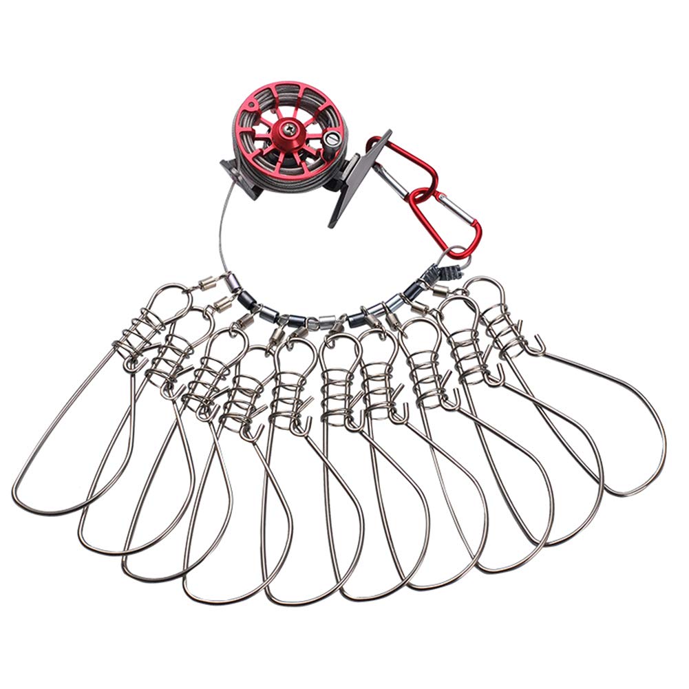 Buy Yiwa DIY Live Fish Button Fish Lock Portable Wheeled Fish Lock ...