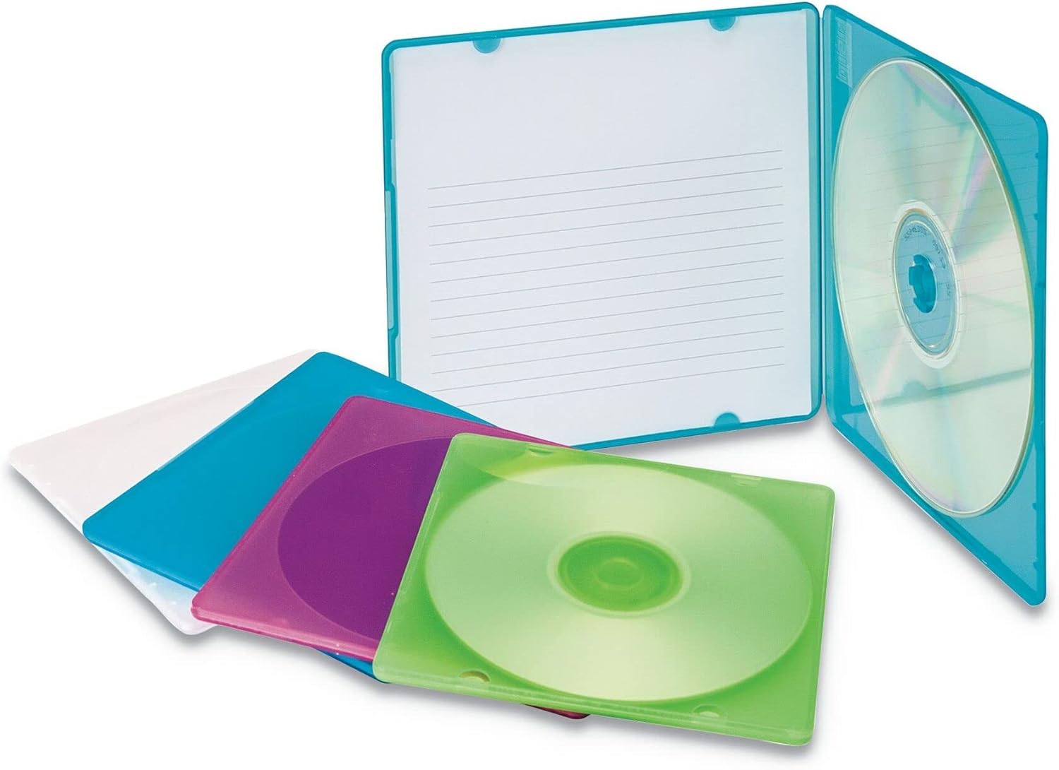 Amazon.com: Innovera IVR81910 Assorted Colors Slim CD Case (10/Pack ...