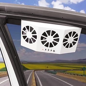 Amazon.com: MYUOOT Solar Powered Car Window Fan,Car Cooling Fan with ...
