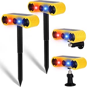 Amazon.com: Qualirey 2 Pack Solar Outdoor Motion Sensor Alarm with Stake Animal Deterrent 2 x ...