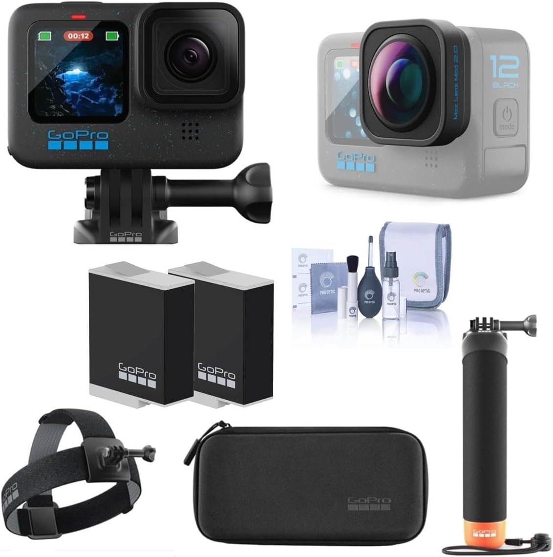 Amazon.com : GoPro HERO12 Black + Accessories Bundle, Includes Handler ...