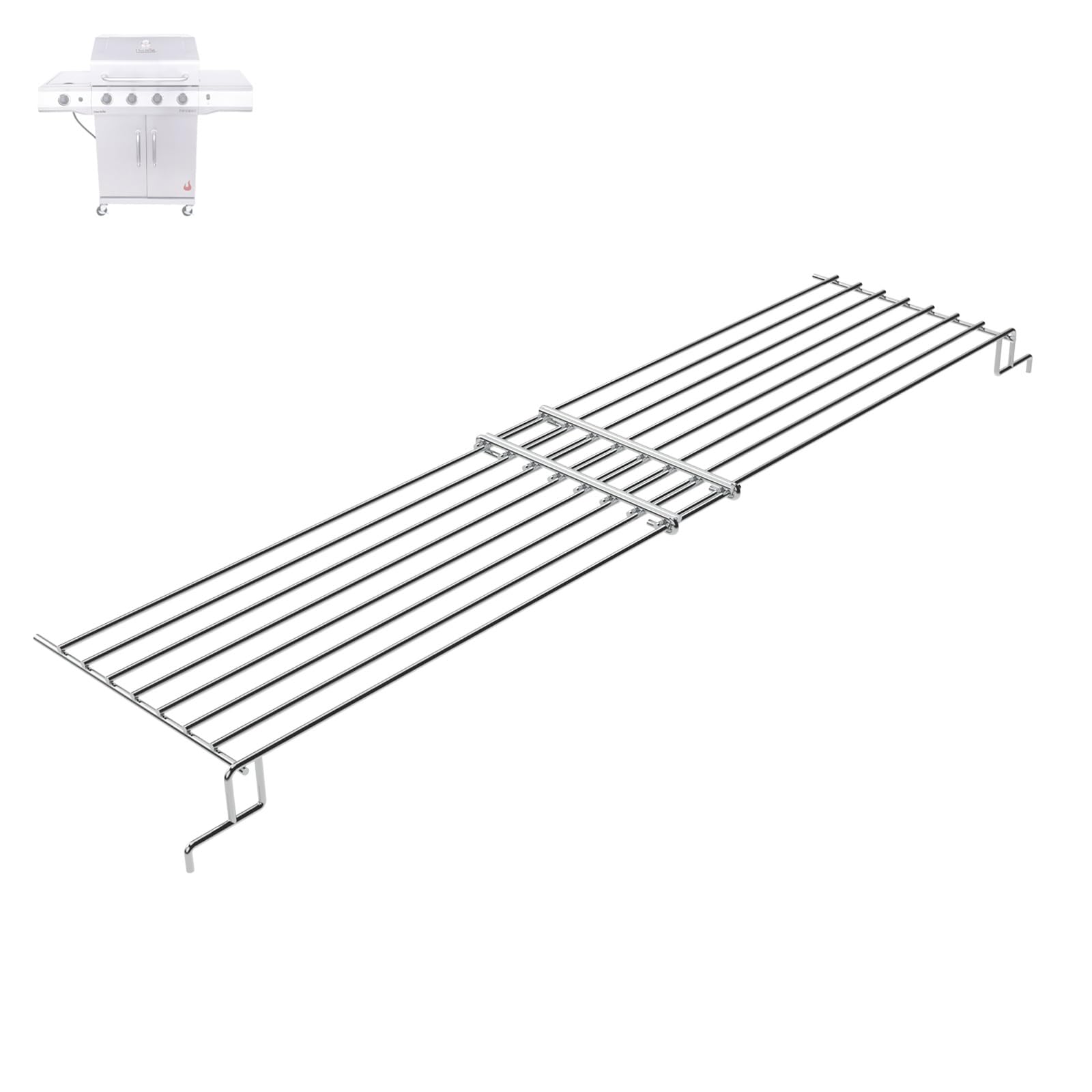 Amazon.com : BBQration Adjustable Warming Rack Grill Parts for ...