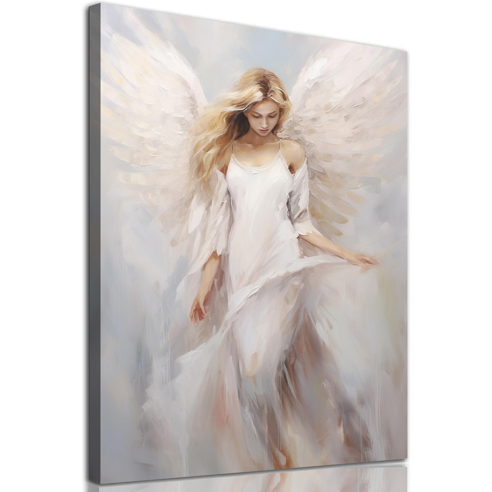 Space Winged Girl Angel Man With Burning Wings Symbolizes Fallen