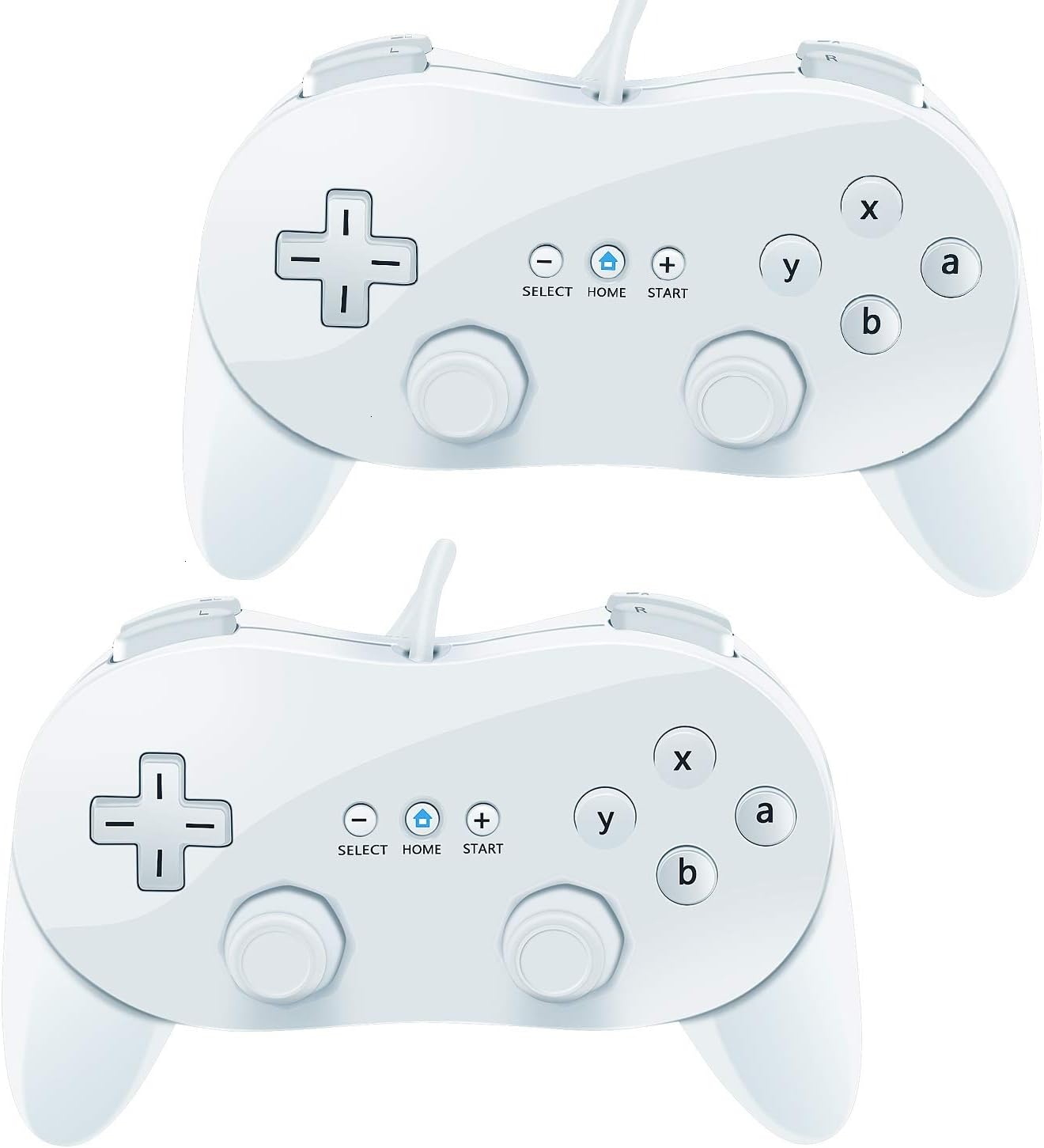 Cipon Wii Classic Controller Pro White for Nintendo Wii Standard ...