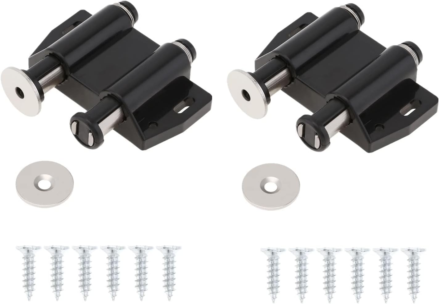 HOJLKLD Magnetic Touch Latch, 4 Pack Cabinet Push Open Double Magnetic ...