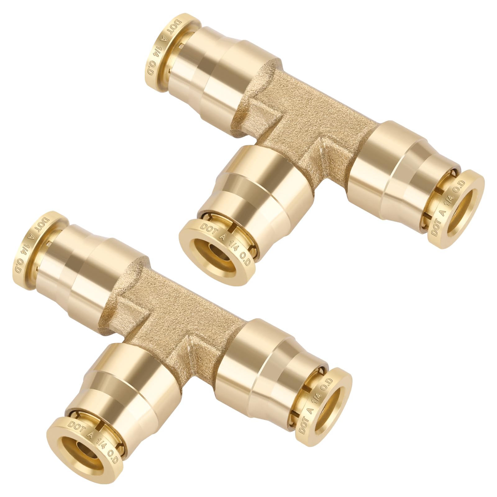 Snapklik.com : Boeray 1/4" Quick Push To Connect Fittings Brass Union ...