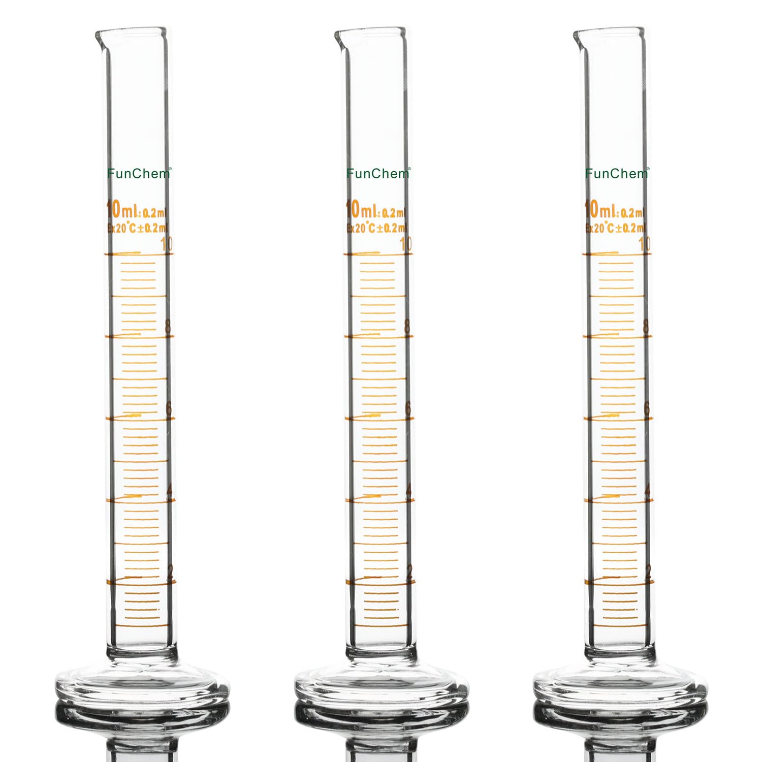 Amazon.com: FunChem 3-Pack Borosilicate Glass Graduated Cylinder ...