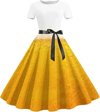 Amazon.com: HimTak Women's German Dirndl Dress Costumes Gothic Witch ...