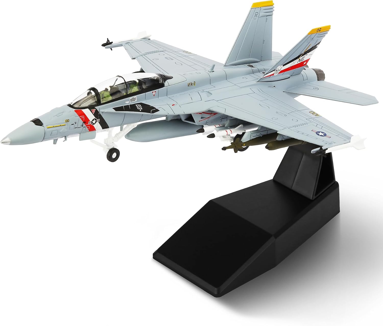 Amazon.com: HANGHANG 1/100 Military Model Plane F/A-18F Super Hornet ...