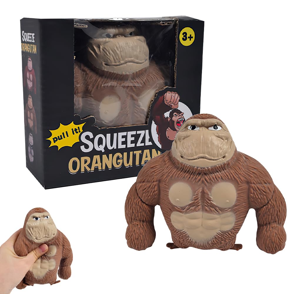 LUFEIS Stretchy Monkey Toy, Stress Relief Gorilla Toy, Fidget Stretch ...