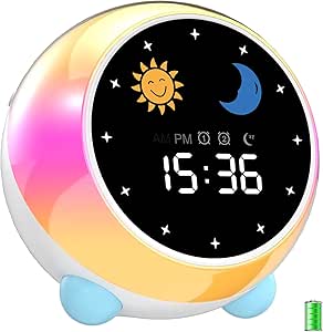 Kids Alarm Clock, Dual alarm clocks can be connected to Bluetooth Gro ...