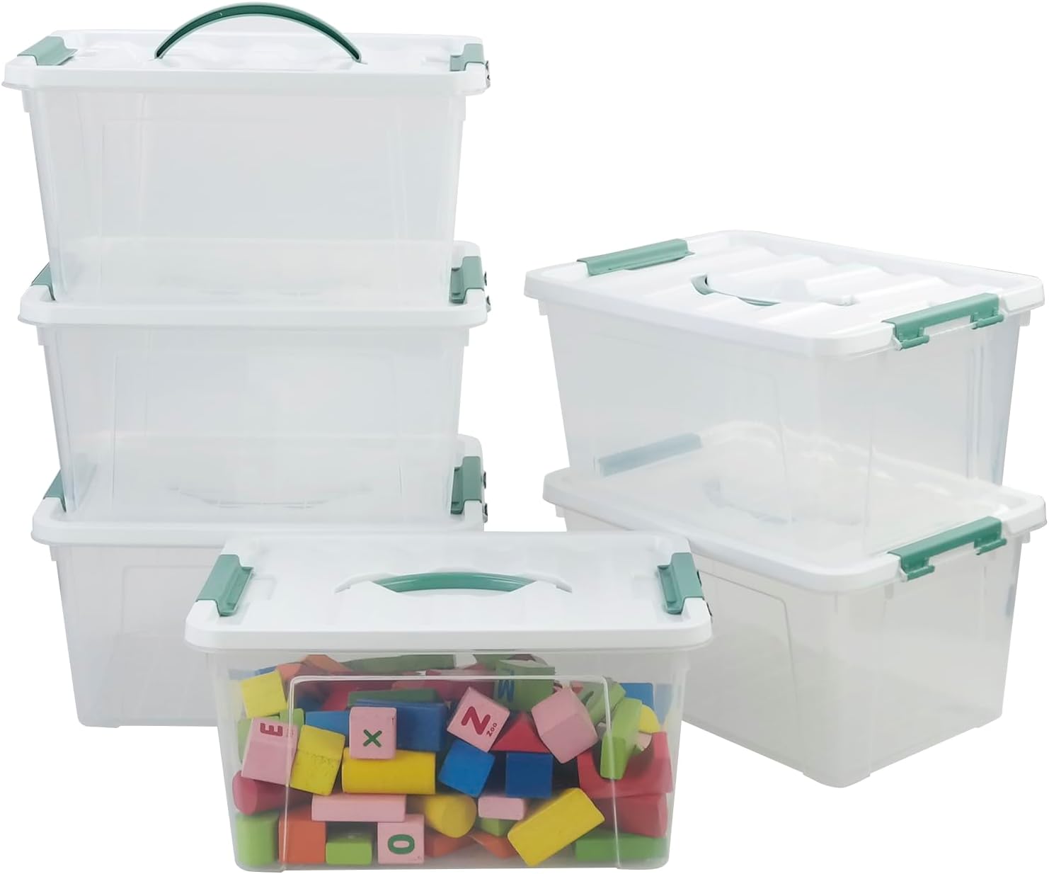 Amazon.com - 7 Quart Clear Storage Latch Box, Plastic Container with ...
