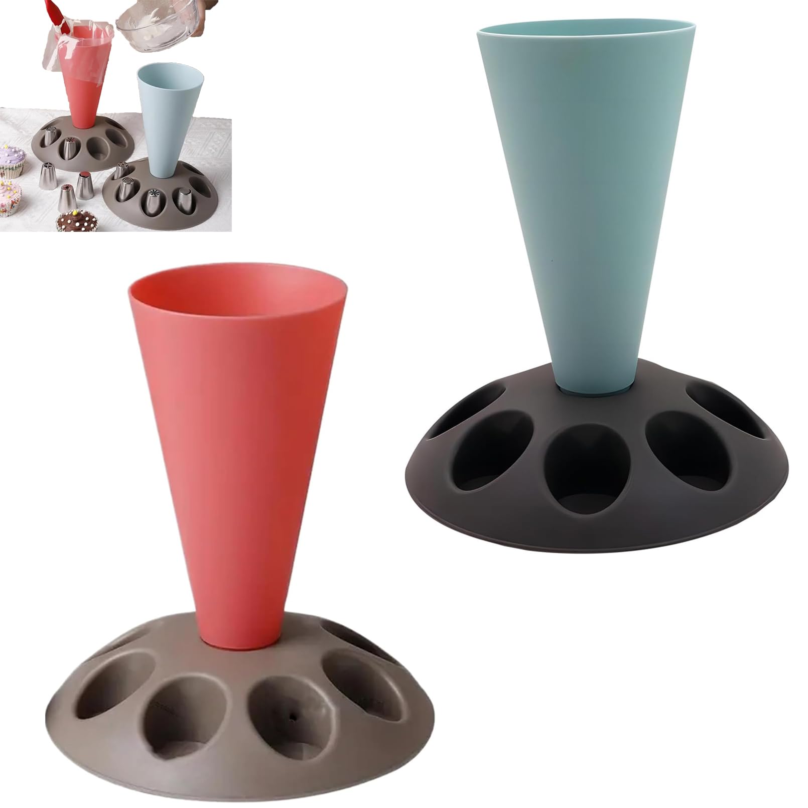 Amazon.com: Piping Bag Stand, Piping Bag Holder, Pastry Bag Holder ...