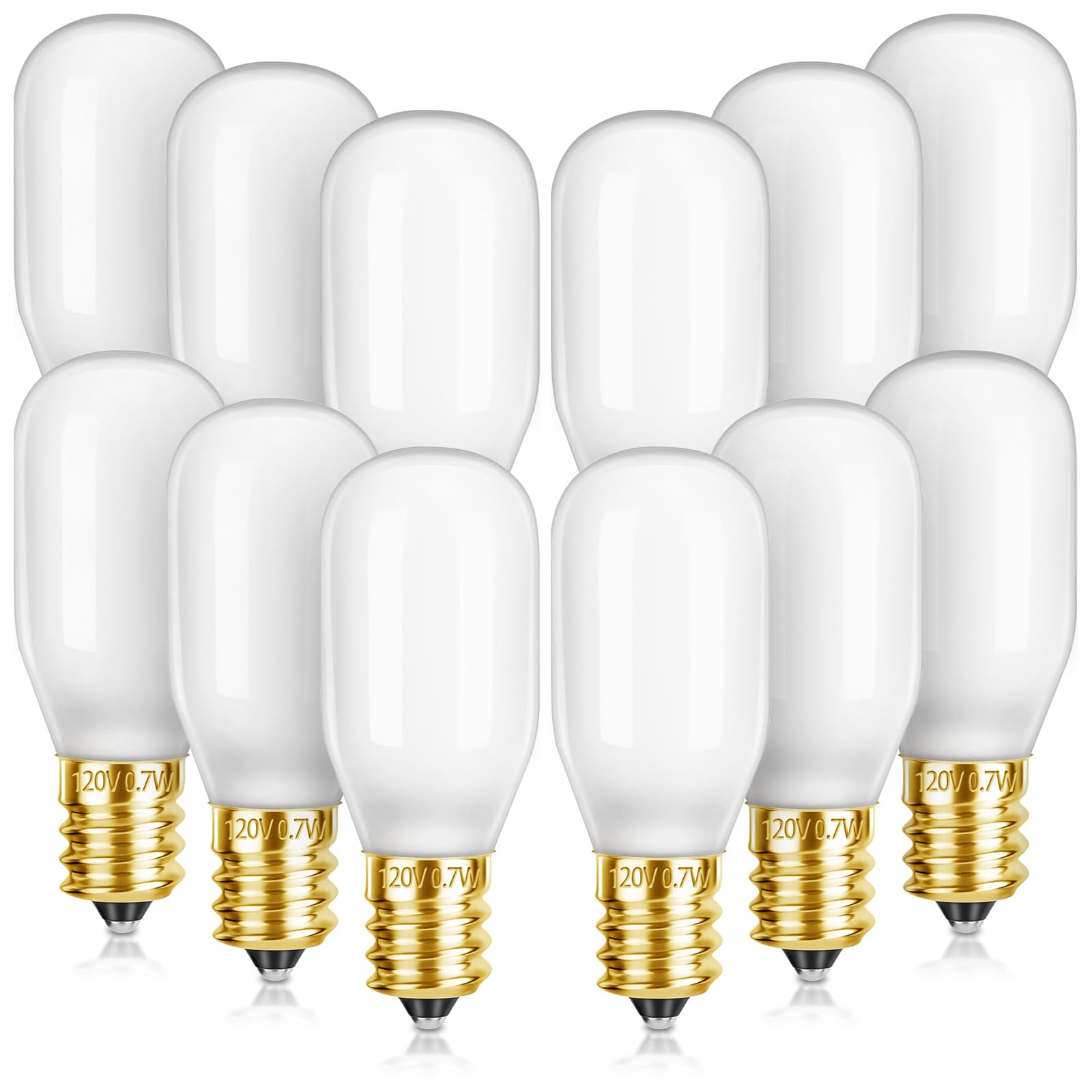 12PCS Christmas Village Light Bulbs E12 Base T20 LED Christmas Village ...