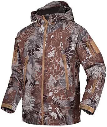 Amazon.com: Tactical Hoody Softshell Jacket Outdoor Sports Camouflage ...