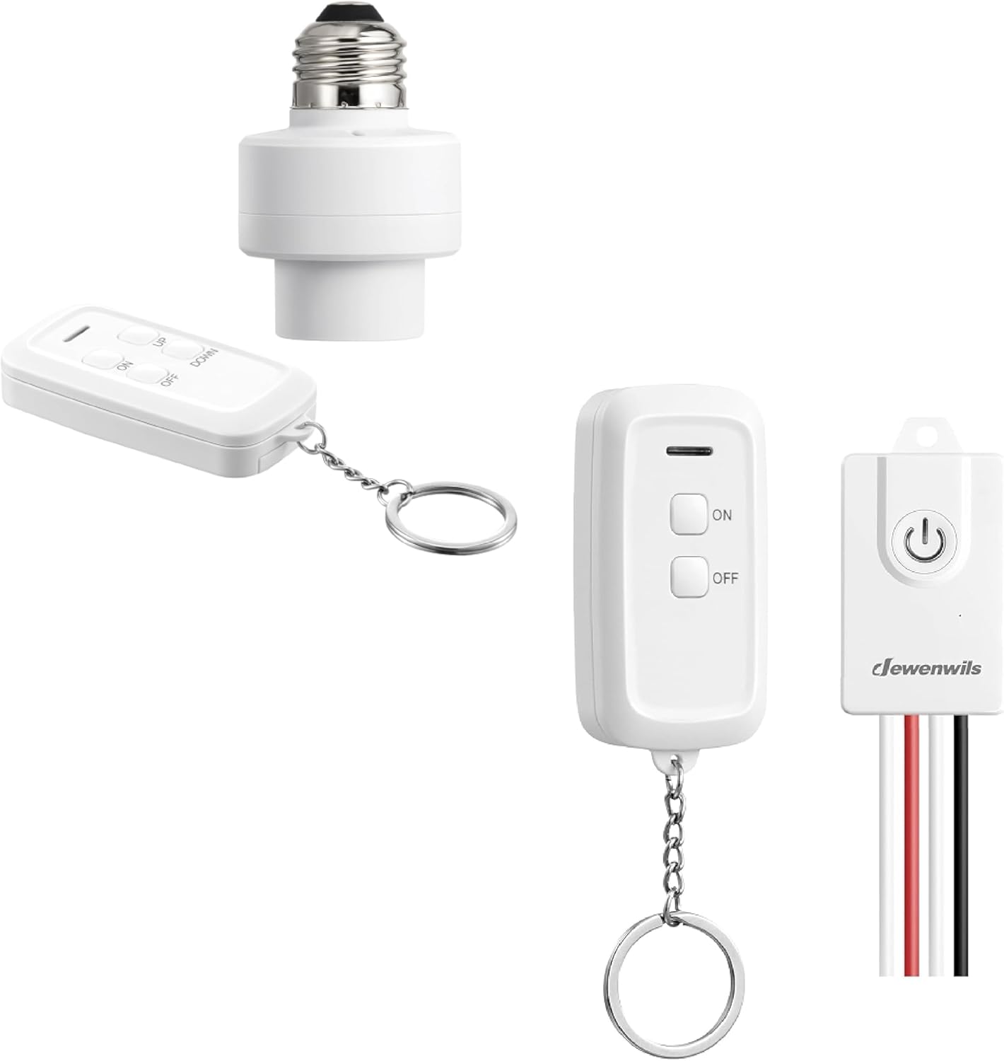 DEWENWILS Wireless Light Switch and Receiver Kit, 15A/1800W High Power ...