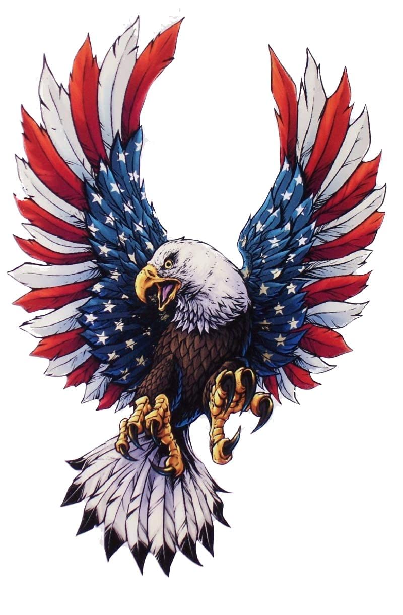 Buy Angry Mad Angled American Eagle Decal Sticker Sizes to fit Golf ...