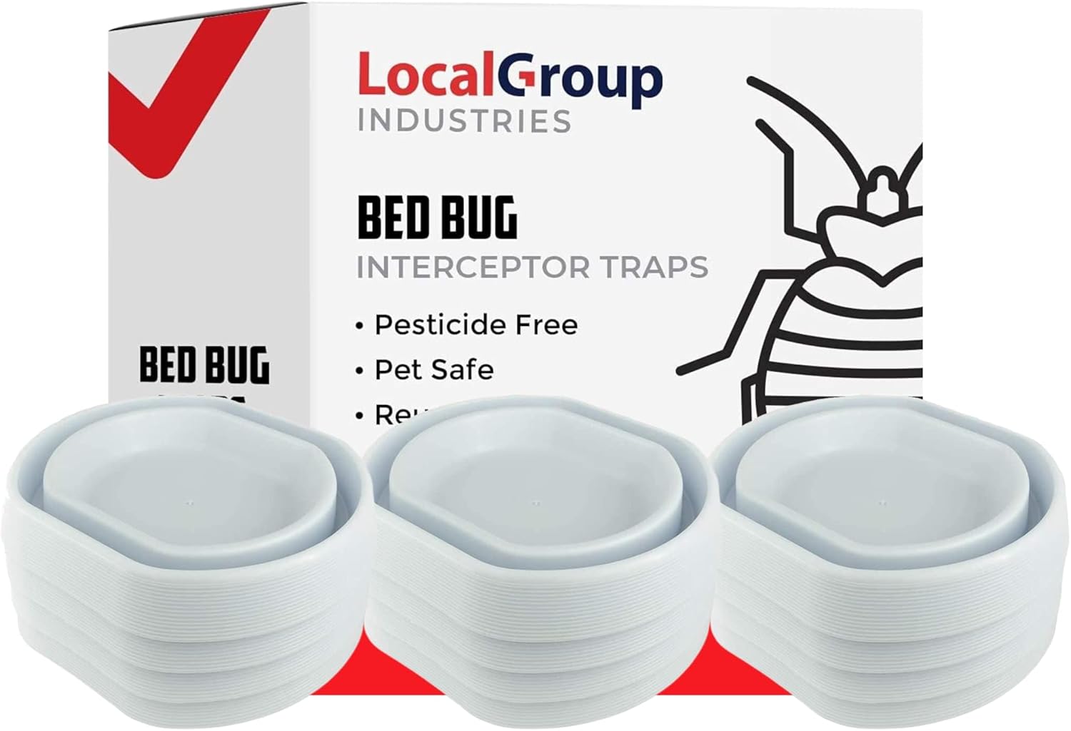 Amazon.com : Bed Bug Trap - Eco Friendly Bed Bug Interceptors for Bed ...