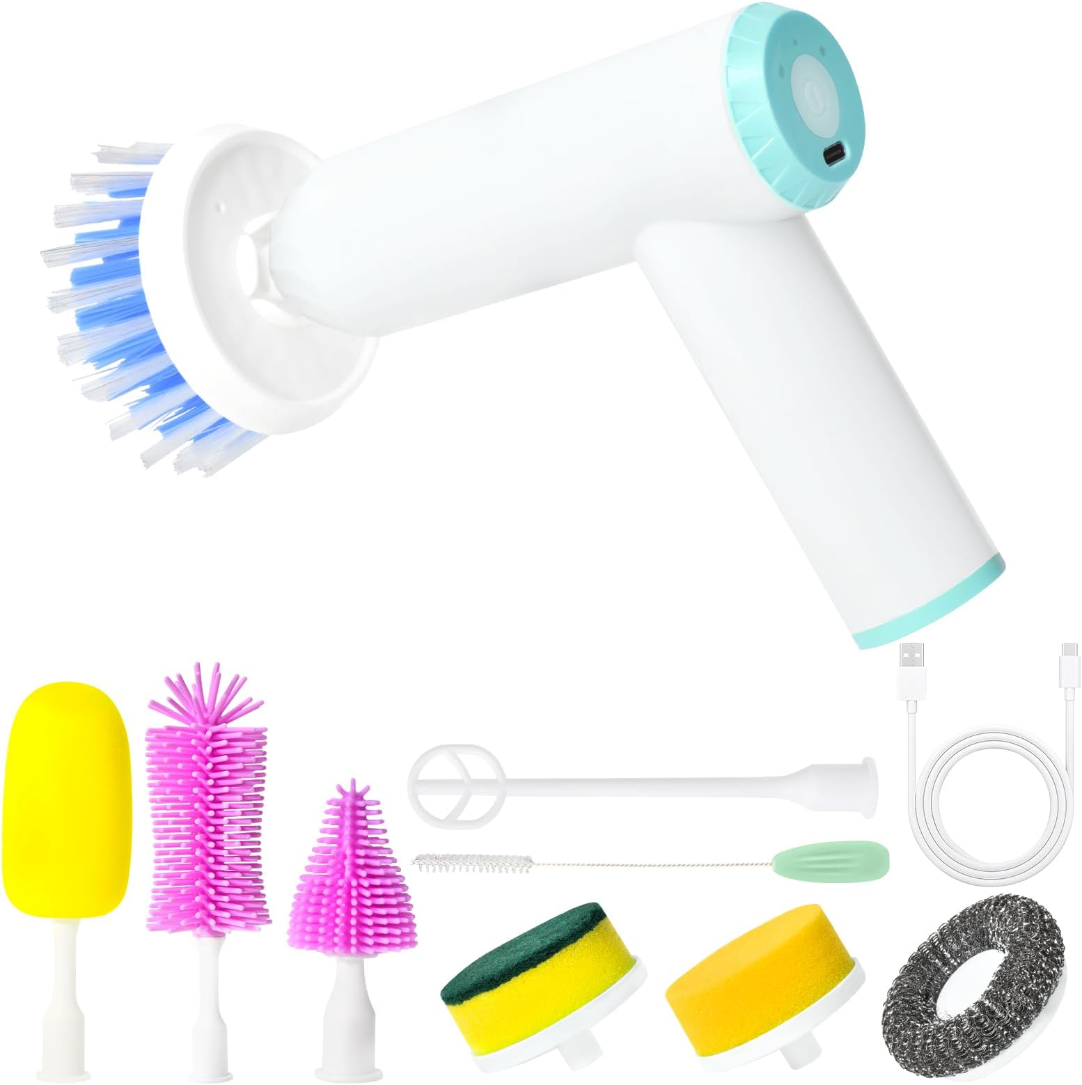 Amazon.com: Equivira Electric Spin Scrubber, 5 in 1 Handheld Cleaning ...