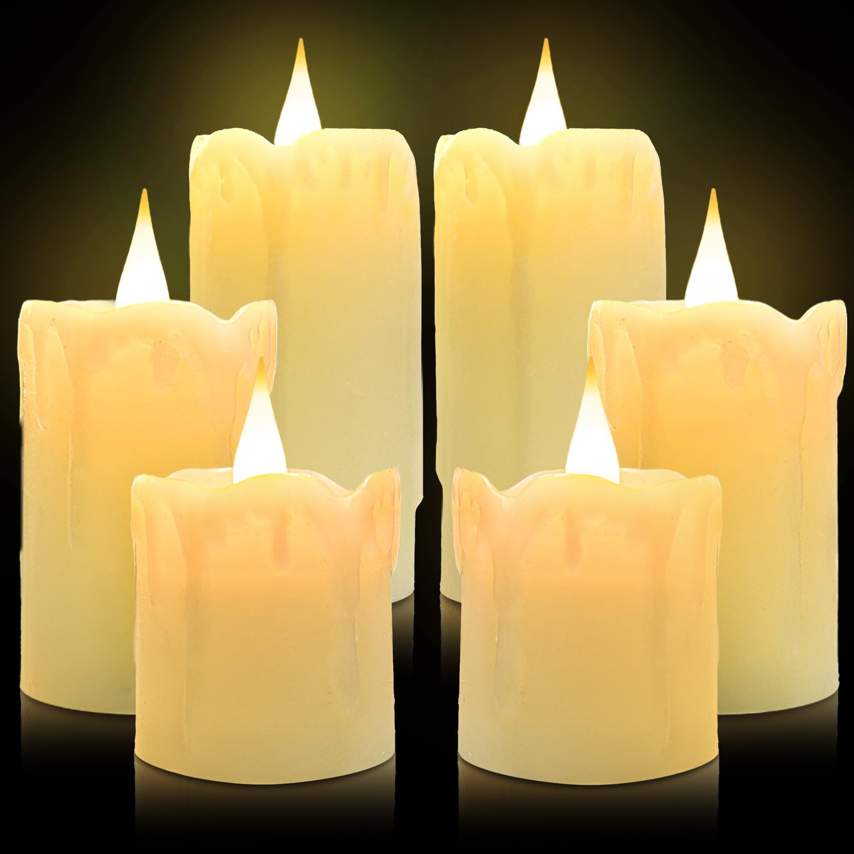 Amazon.com: ACROSS Flameless Votive Candles LED Tea Light Battery ...