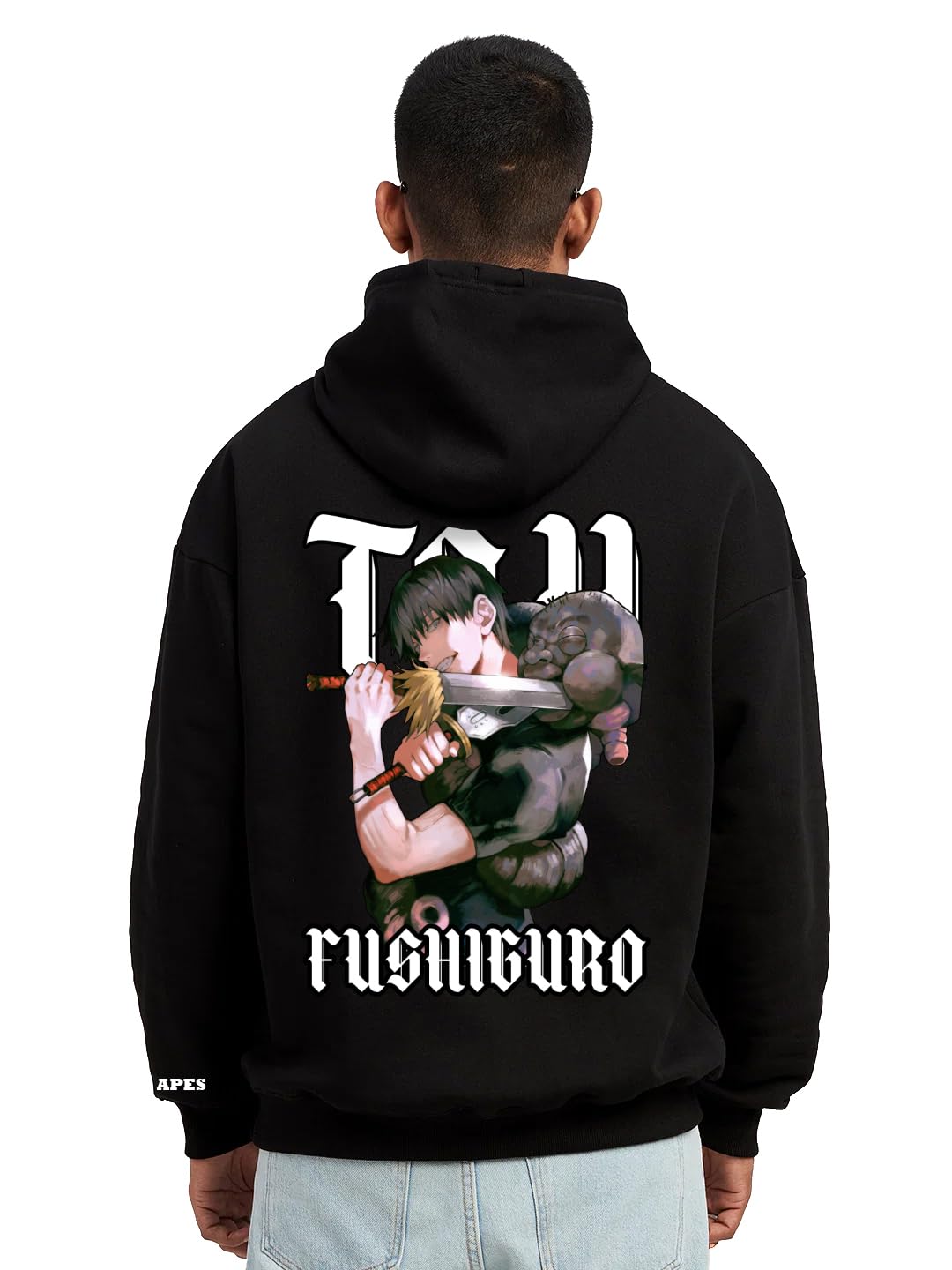 Buy INDIE APES Jujutsu Kaisen TOJI FUSHIGURO Black Cotton Hoodie (Small ...
