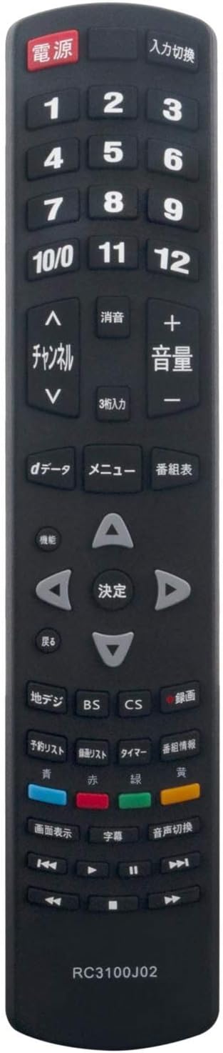 Amazon | PerFascin 代用リモコン Fits for TCL 液晶テレビRC3100J02 24D2911 32D2901 32D2901F 32D2900 32D300 ...