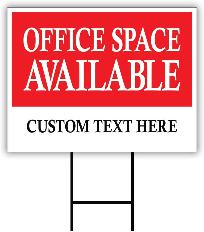 Office Space Available Yard Sign Personalized 24" x 18" - Coroplast ...