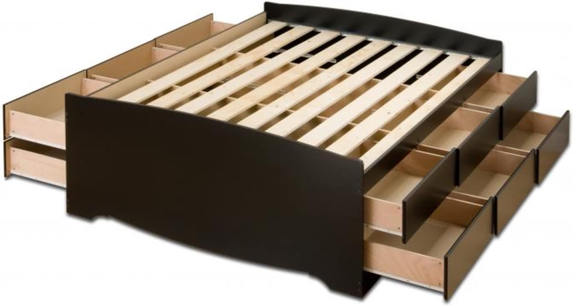 Amazon.com: Prepac Captain's Queen 12-Drawer Traditional Tall Platform ...