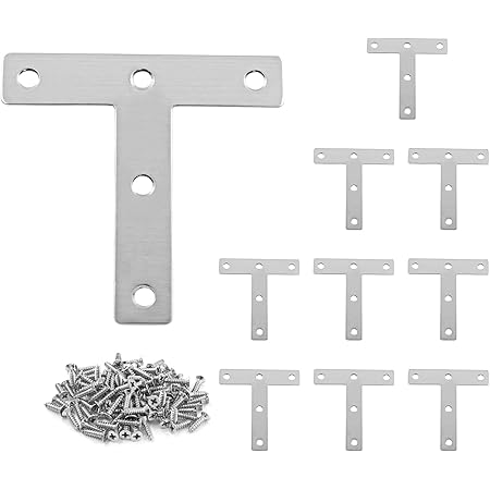 Amazon.com: Bonsicoky 12Pcs T Shaped Mending Plate, 3.1" x 3.1 ...